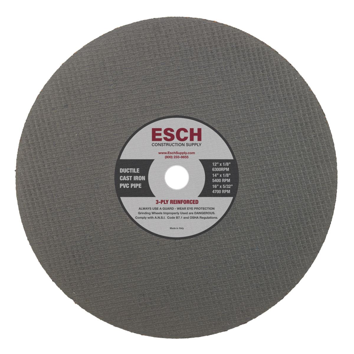 Esch Abrasive 3 Ply Cut Off Wheel Type 1 Abrasive Blade