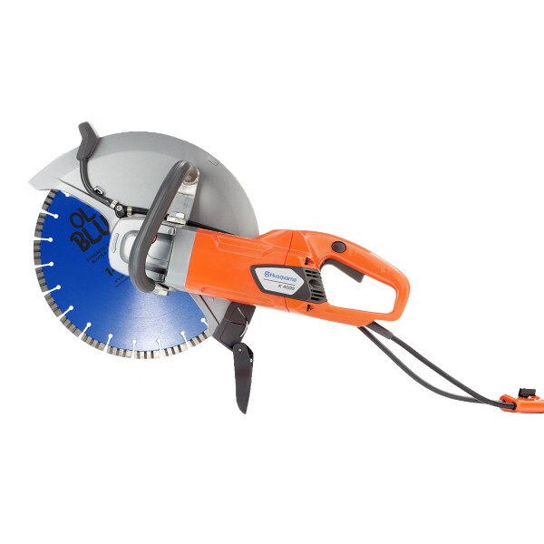 Husqvarna K4000 Electric Wet 14" Cut-Off Saw + Ol' Blue Masonry Blade ...